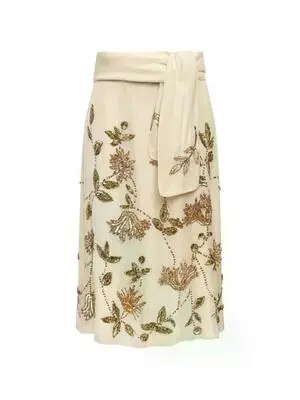 Malìparmi Silver Garden Skirt - Neutrals
