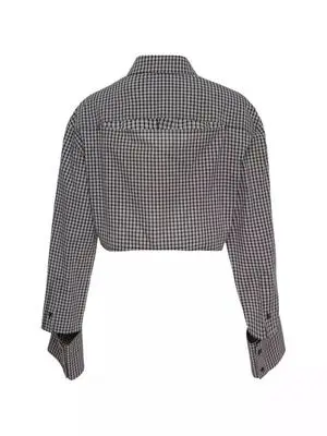 We11Done Check Cropped Shirt
