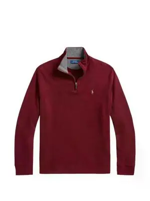Polo Ralph Lauren Quarter-zip Embroidered Logo Sweater - Red