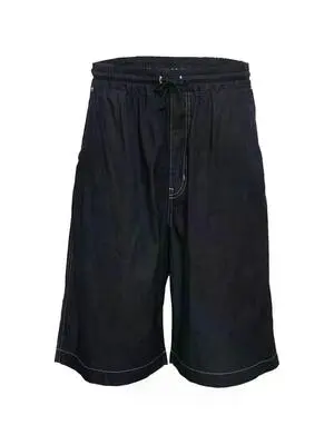 Comme Des Garçons Contrast-stitch Drawstring Shorts - Blue