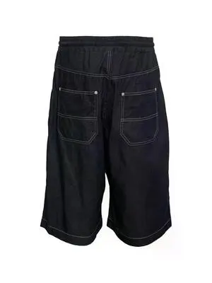 Comme Des Garçons Contrast-stitch Drawstring Shorts - Blue