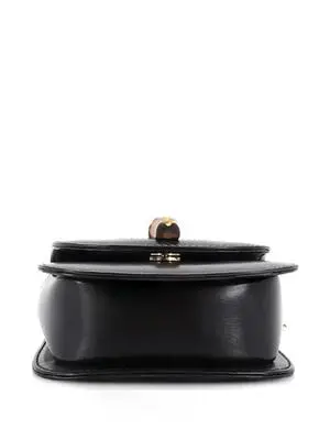 Gucci Bamboo 1947 Top Handle Leather Super Mini Crossbody Bag - Black