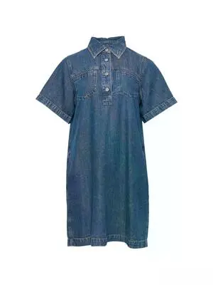 Rag & Bone Short-sleeved Denim Shirt Dress - Blue