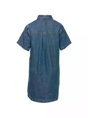 Rag & Bone Short-sleeved Denim Shirt Dress - Blue