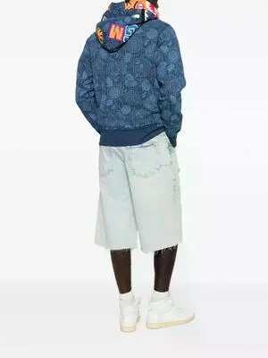 A BATHING APE Floral-print Shark Hoodie