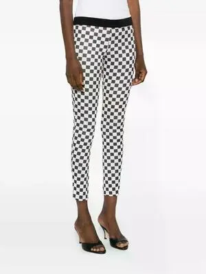 The Artistylist Checkerboard-print Cropped Trousers