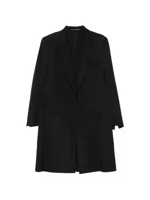 Yohji Yamamoto Asymmetric-panel Single-breasted Coat