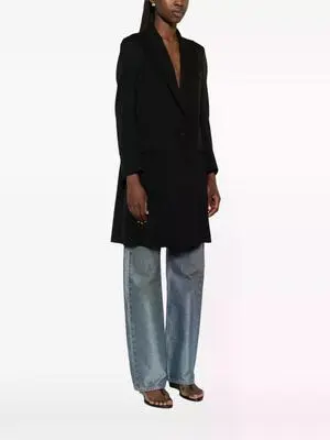 Yohji Yamamoto Asymmetric-panel Single-breasted Coat