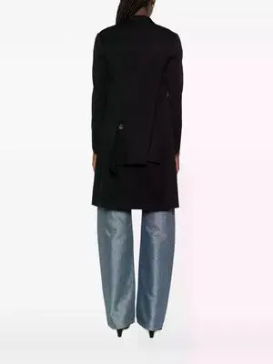 Yohji Yamamoto Asymmetric-panel Single-breasted Coat