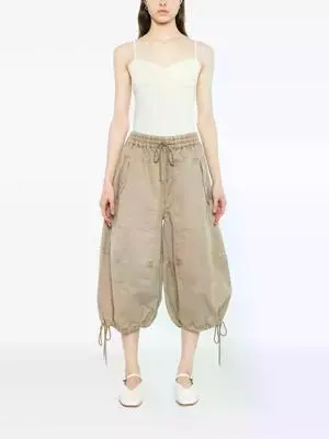 Co Collection Garment-dyed Crop Trousers