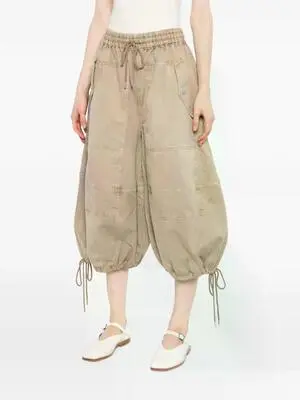 Co Collection Garment-dyed Crop Trousers