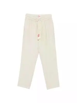 MC2 SAINT BARTH Geometric-print Trousers - Neutrals