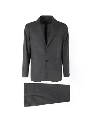 Tagliatore Single-breasted Notched-lapels Suit - Grey