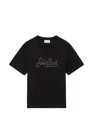 MC2 SAINT BARTH Emilie Rhinestone-embellished T-shirt - Black