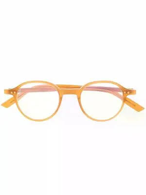 LESCA Round-Frame Glasses Brown