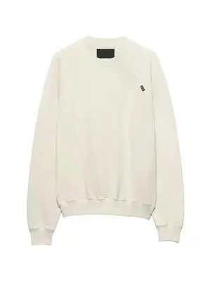 Prada Cotton Crew-neck Sweatshirt - Neutrals