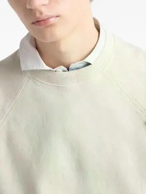 Prada Cotton Crew-neck Sweatshirt - Neutrals