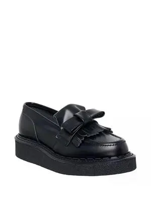 Comme Des Garçons Bow-detail Fringed Loafers