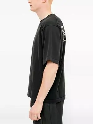 DEVOA Print Knit T-shirt - Black