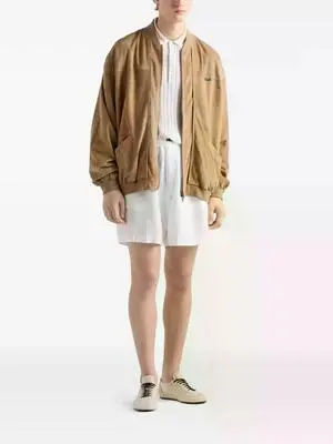 Prada Suede Bomber Jacket - Brown