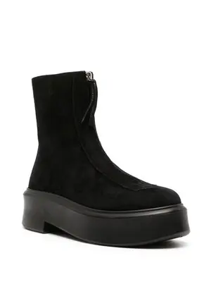 THE ROW Zipped Leather Boots