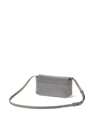 Brunello Cucinelli Leather Crossbody Bag - Grey
