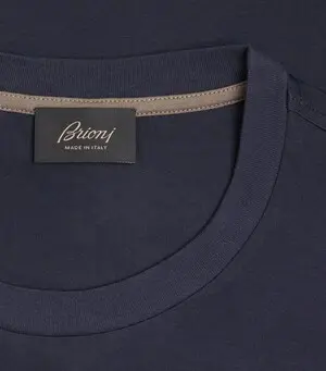 Brioni Cotton Short-sleeve T-shirt - Blue