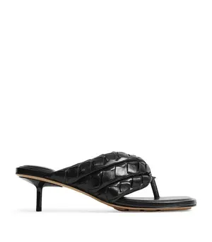 Bottega Veneta Leather Salsa Kitten Heel Sandals