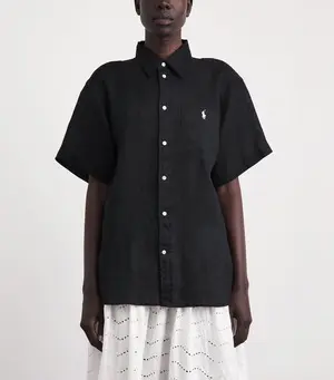 Polo Ralph Lauren Linen Oversized Shirt - Black