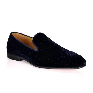 DAVID WEJ Alberto Velvet Pattern Loafers