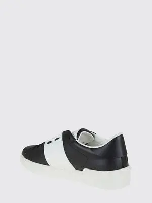Valentino Garavani Open Leather Sneakers - Black 1