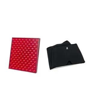 PURSONIC Led Light Therapy Panel And Durable Hot And Cold Gel Ice Head Wrap - Black