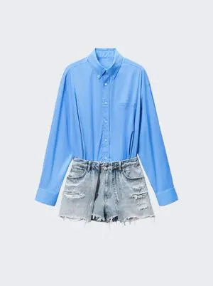 Alexander Wang Light Wash Shorts For Women