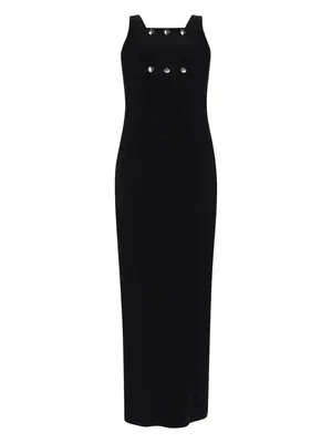 MSGM Viscose Long Dress - Black