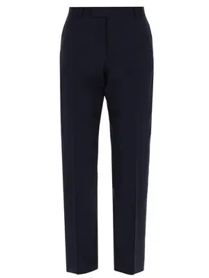 Fendi Pantalone In Tela Di Lana - Blue