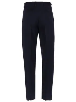 Fendi Pantalone In Tela Di Lana - Blue