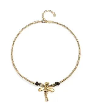 UNODE50 18k -plated Dragonfly Pendant Necklace - Gold