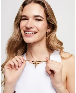 UNODE50 18k -plated Dragonfly Pendant Necklace - Gold