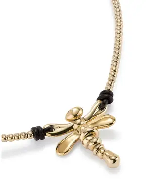 UNODE50 18k -plated Dragonfly Pendant Necklace - Gold