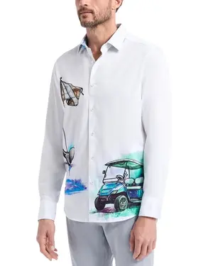 Robert Graham Genesis Golf Graphic Shirt