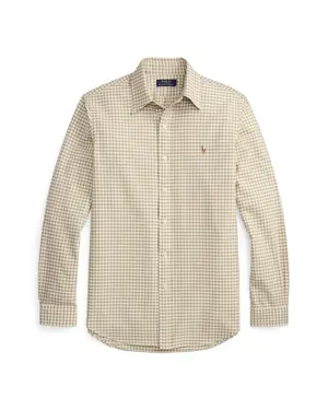 Polo Ralph Lauren Classic Fit Gingham Oxford Shirt - Beige/white