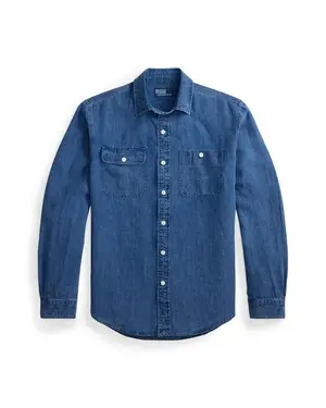 Polo Ralph Lauren Classic Fit Indigo Linen Workshirt