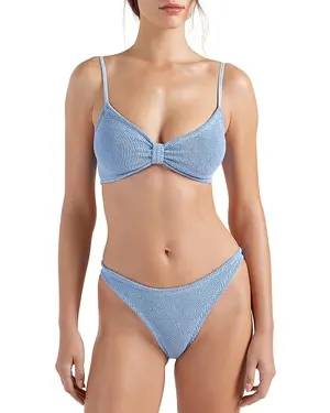 Hunza G Alicia Strap Bikini Top & Bottom - Cornflower