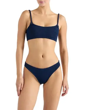 Hunza G Underband Bikini Top & Bikini Bottom - Navy