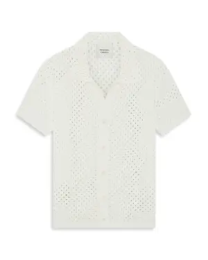 Frescobol Carioca Pinto Crochet Cardigan Shirt - Ivory