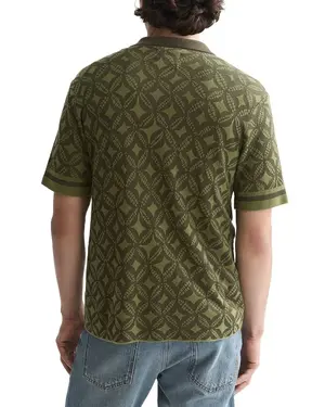 Scotch & Soda Jacquard Knit Patterned Shirt - Tiles Flow