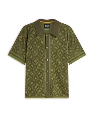 Scotch & Soda Jacquard Knit Patterned Shirt - Tiles Flow