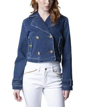 BLUE REVIVAL Lana Cropped Trench