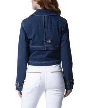 BLUE REVIVAL Lana Cropped Trench
