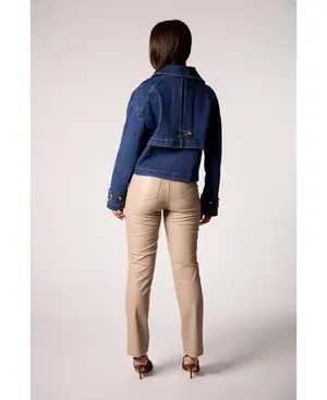 BLUE REVIVAL Lana Cropped Trench